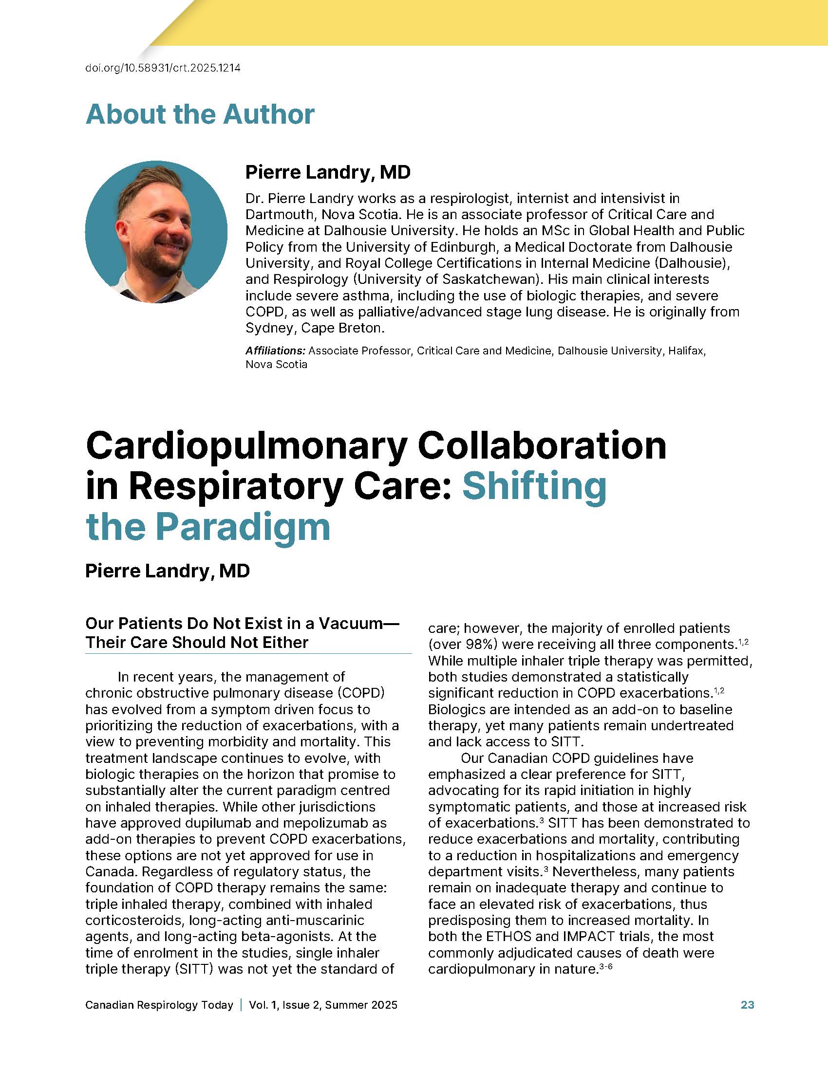 Canadian Respirology Today